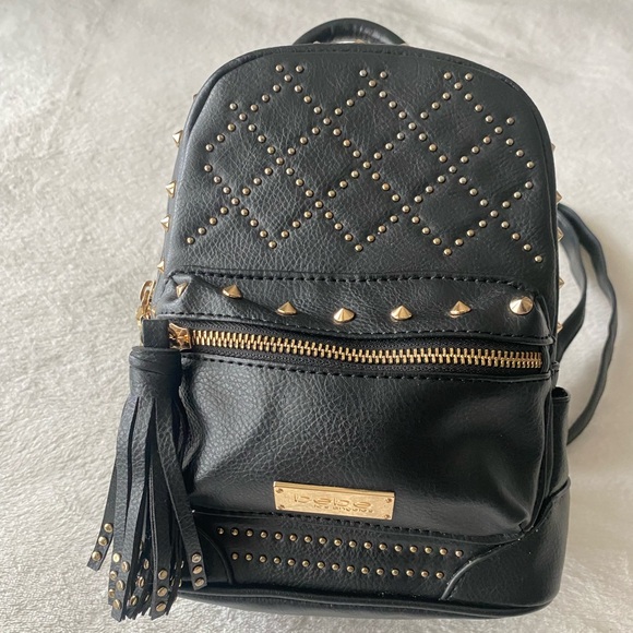 bebe | Bags | Bebe Mini Faux Leather Backpack With Gold Studs | Poshmark